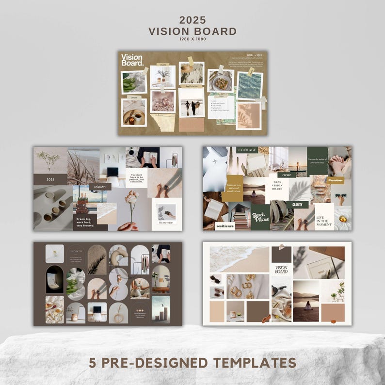 2025 PLR Digital Manifestation Board Customizable Canva Vision Board ...