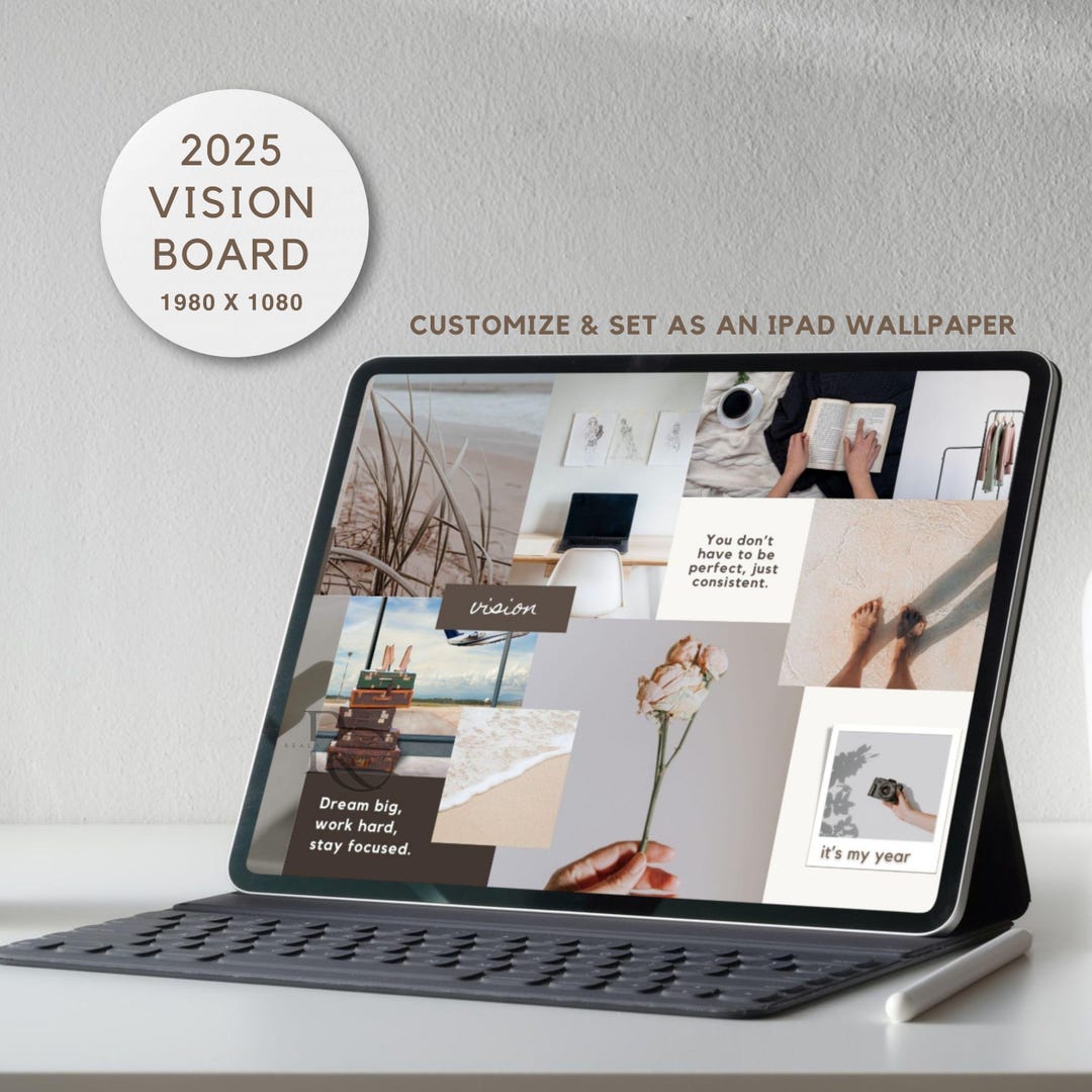 2025 PLR Digital Manifestation Board Customizable Canva Vision Board ...