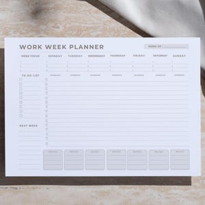 ADHD Friendly Work Day Hourly Planner Office Organizer Task List ...