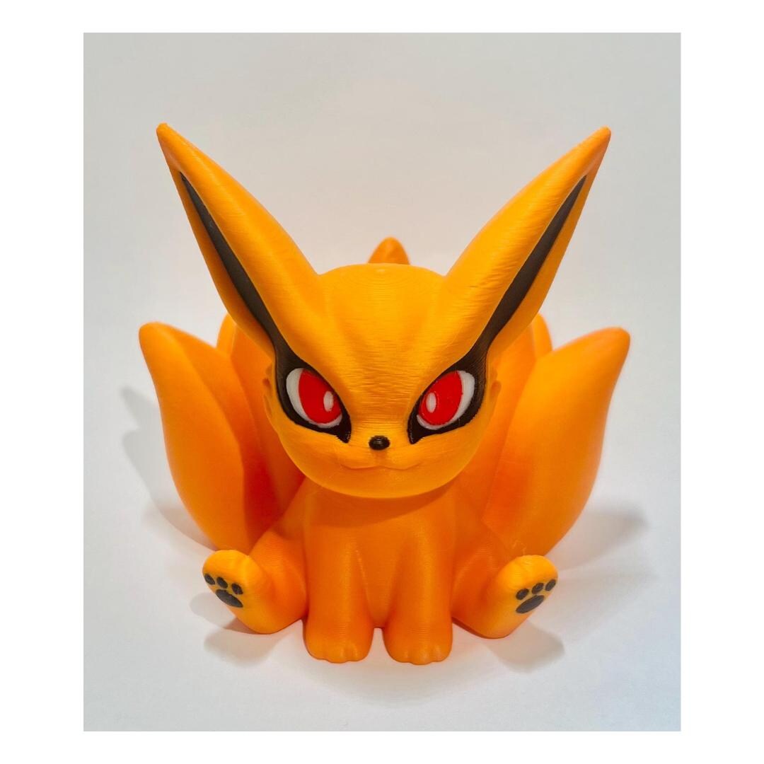 Naruto Chibi Kurama 3D Figure Anime Figure Eco-friendly Nine-tailed Fox ...