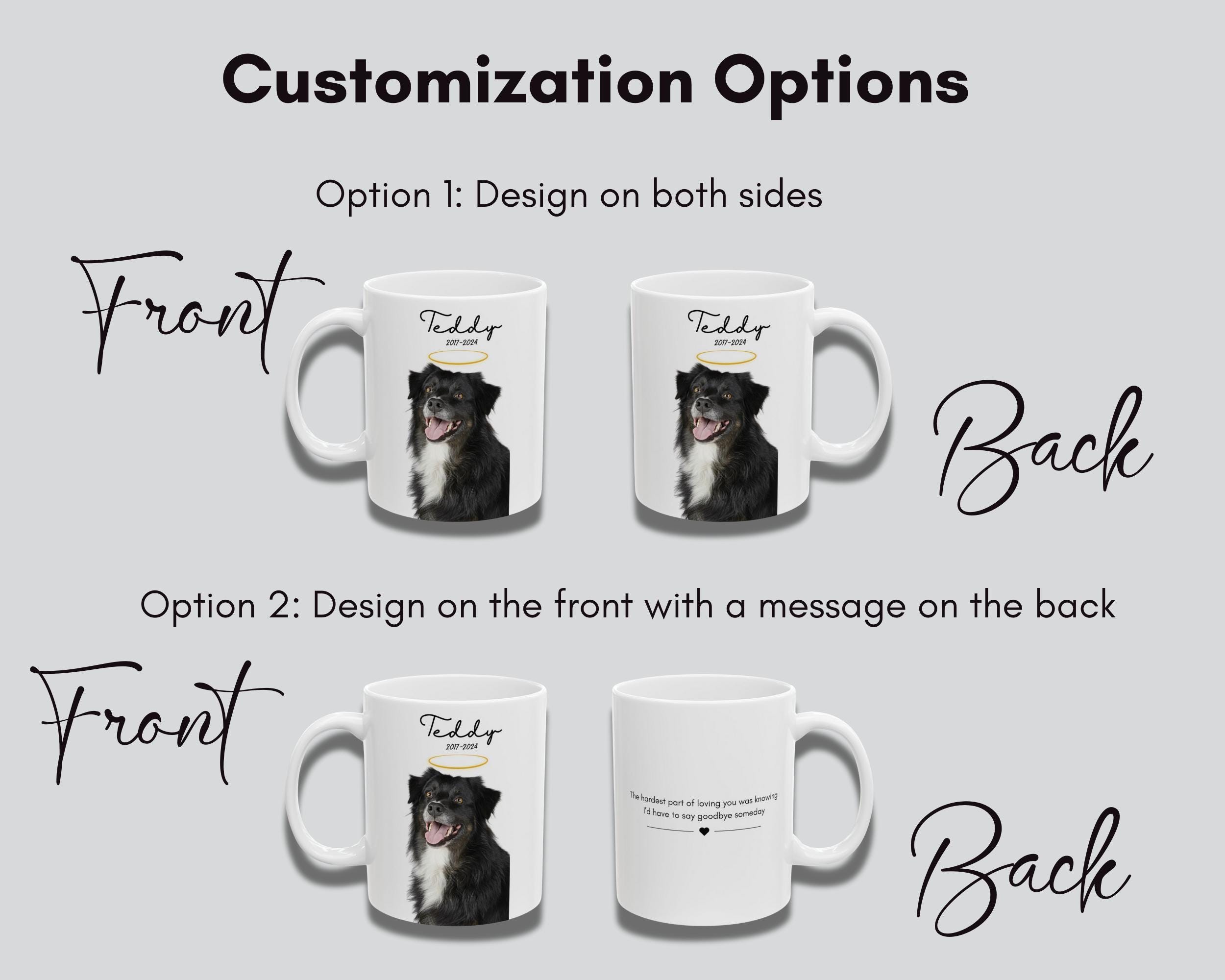 Personalized Pet Memorial Mug, Memorial Pet Gift, Custom Pet Photo Mug ...
