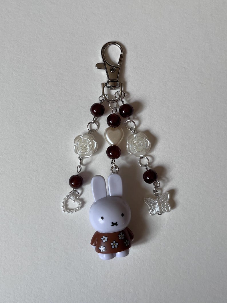 Miffy Keychains | Upcycled Miffy Bunny Trinket Keychains | Miffy Bag ...
