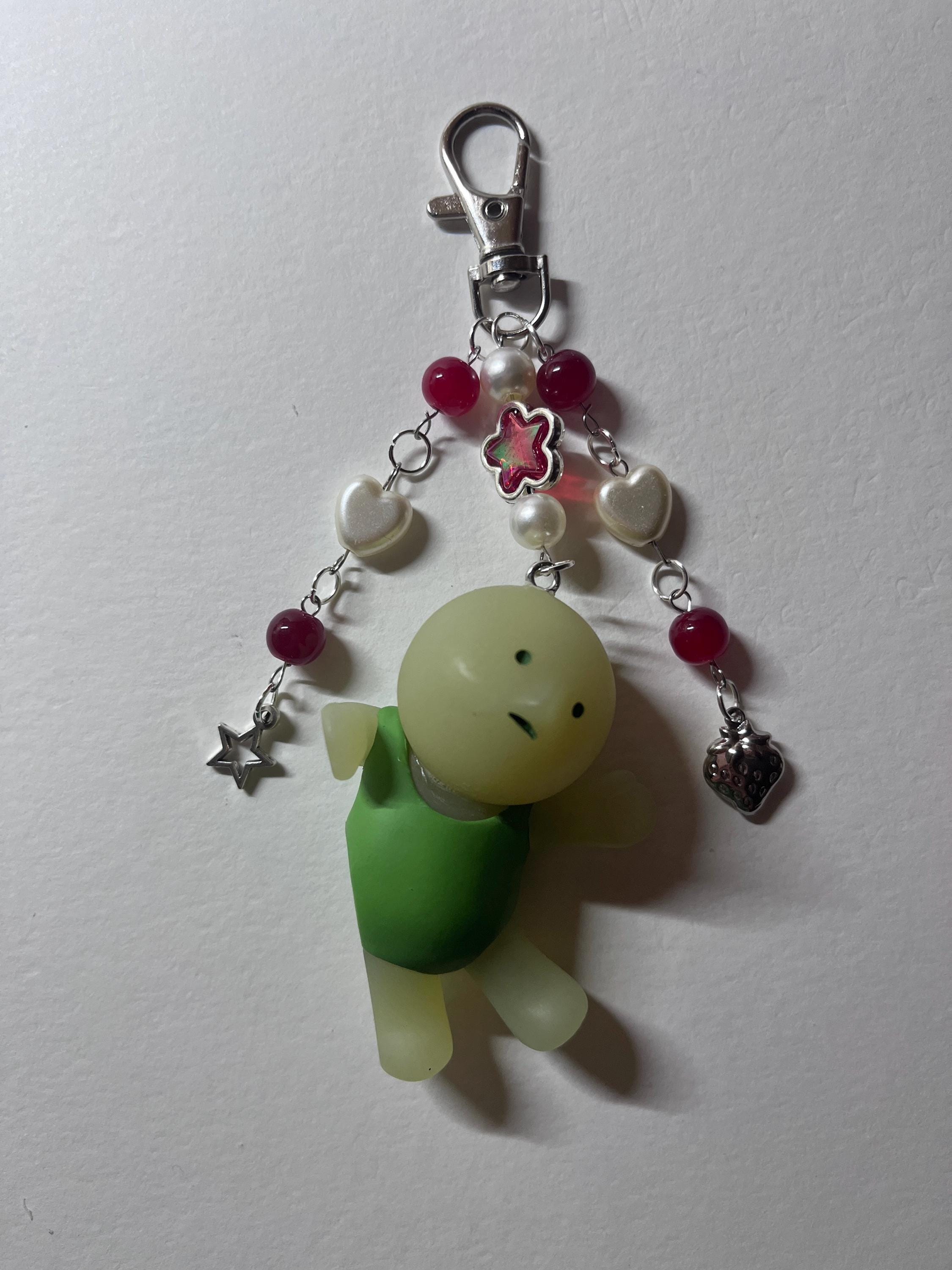 Smiski Keychain | Smiski Bag Charm | Upcycled Silly Green Guys ...