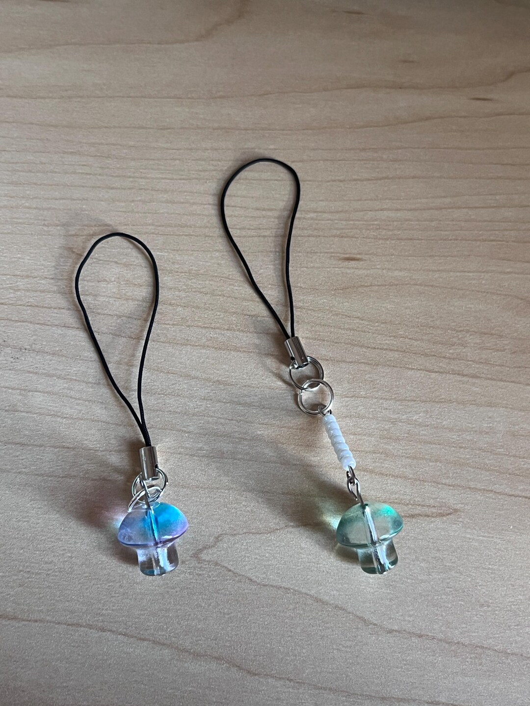 Glass Mushroom Phone Charms | Fairycore Phone Charms | Cottage Core ...