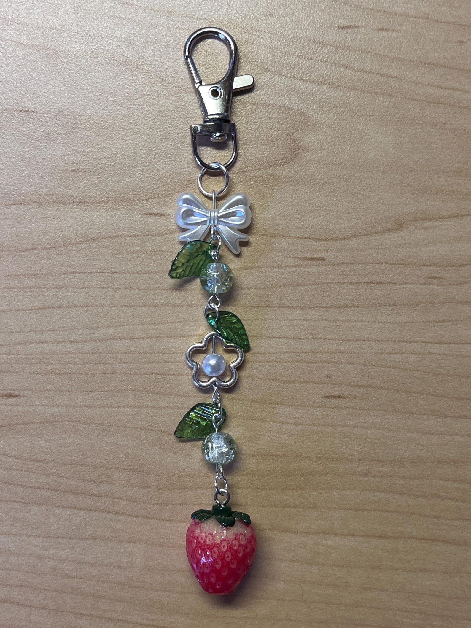 Strawberry Cottage Core Keychain - Etsy