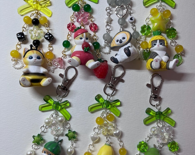 Mofusand Yellow Bunny Flower Dtdeco Trinket Keychain