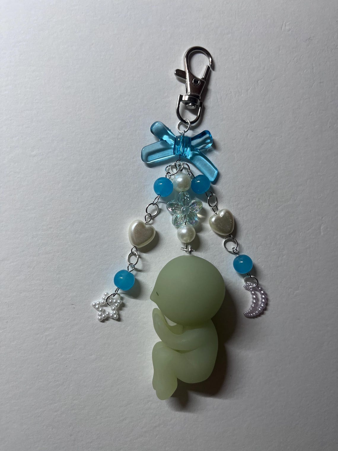 Smiski Keychain | Smiski Bag Charm | Upcycled Silly Green Guys ...
