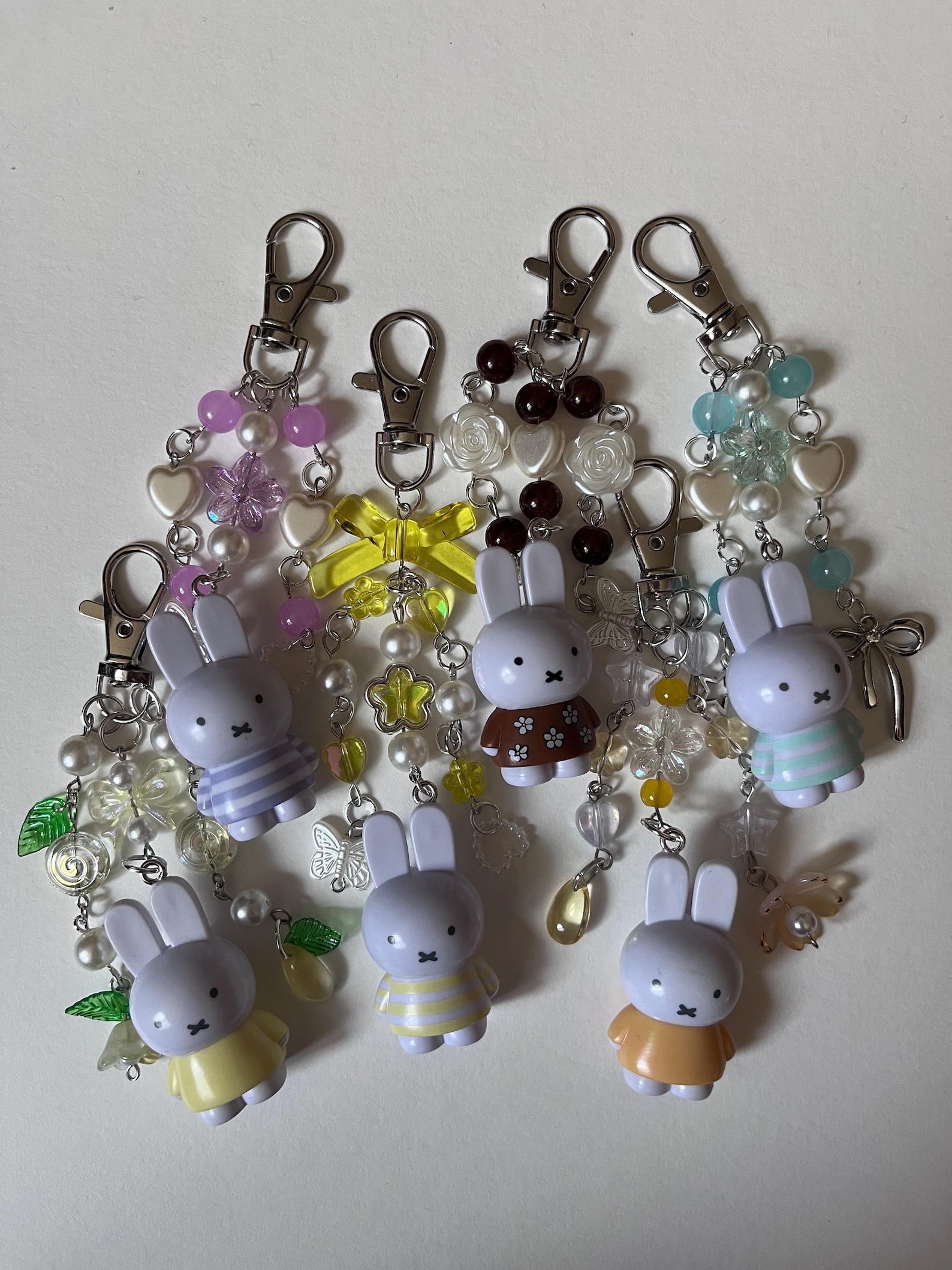 Miffy Keychains | Upcycled Miffy Bunny Trinket Keychains | Miffy Bag ...