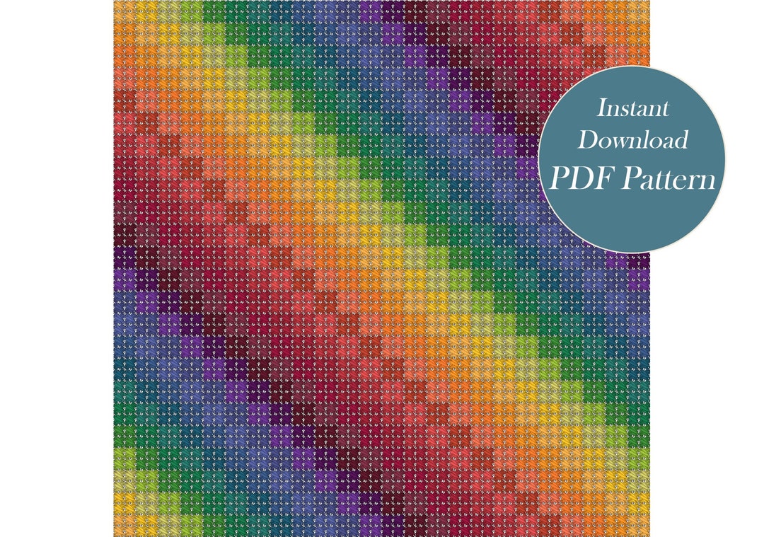 Rainbow Diagonal Set – Cross Stitch Pattern – Instant Download PDF - Etsy