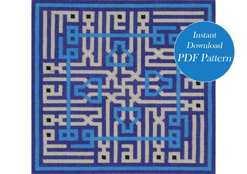Islamic Maze – Cross Stitch Pattern – Instant Download PDF - Etsy