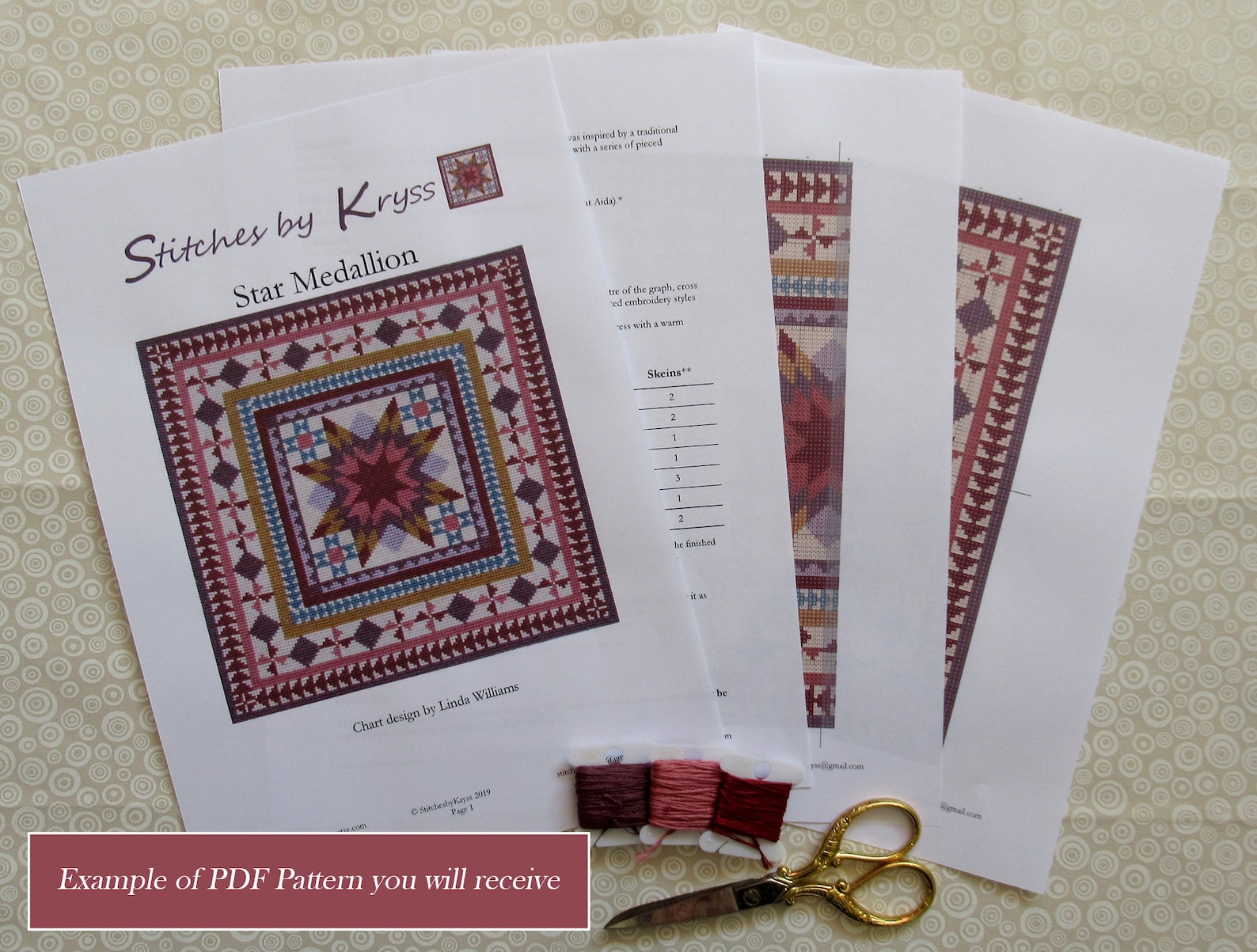 Double Wedding Ring – Cross Stitch Pattern – Instant Download PDF - Etsy