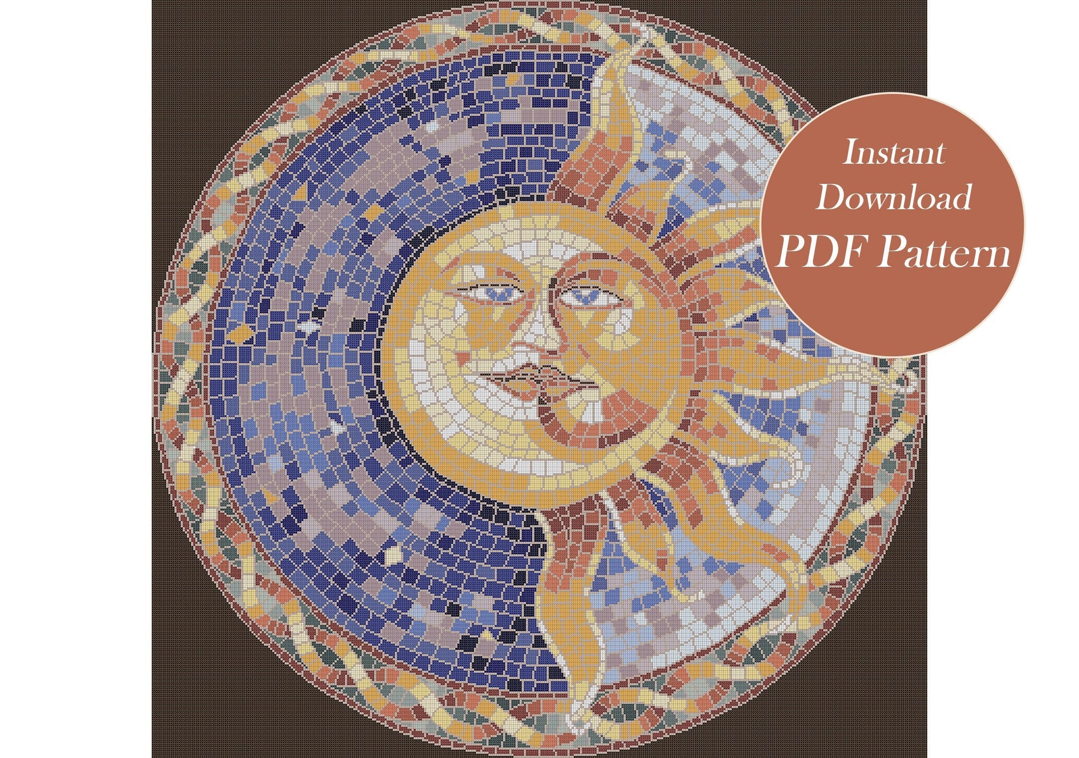 Sun and Moon Mosaic - Etsy