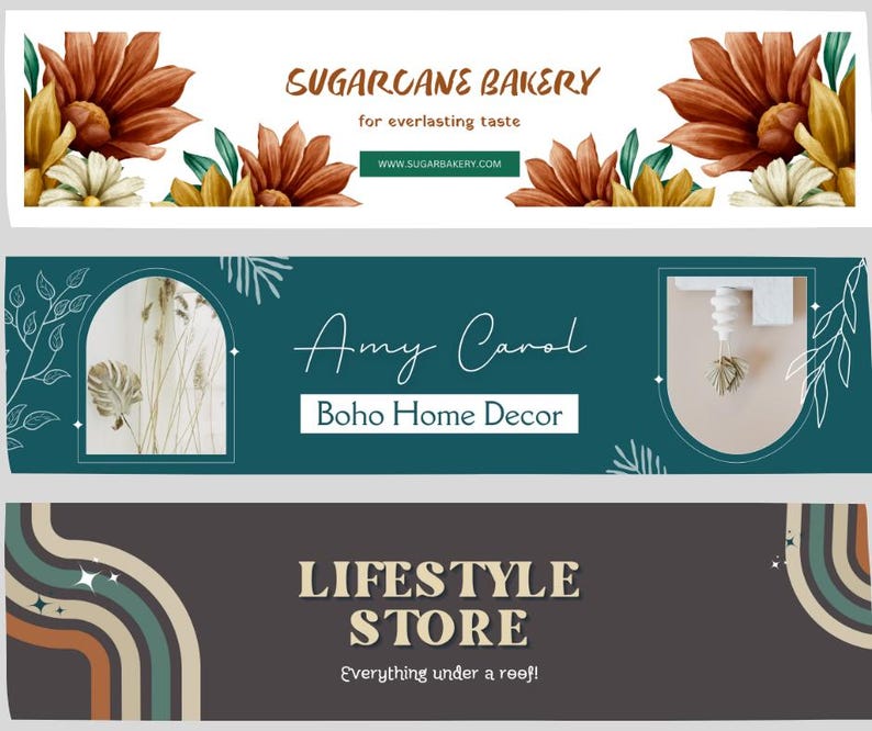 20 Etsy Shop Banner Kit, Easy Editing, Custom Design, and Quick Use ...