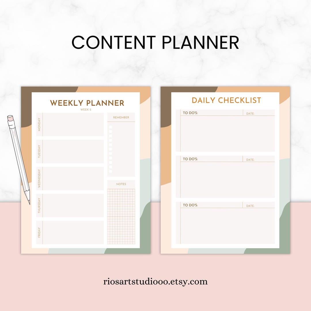 Fun Content Planner | Editable & Printable Social Media Template | Fun ...