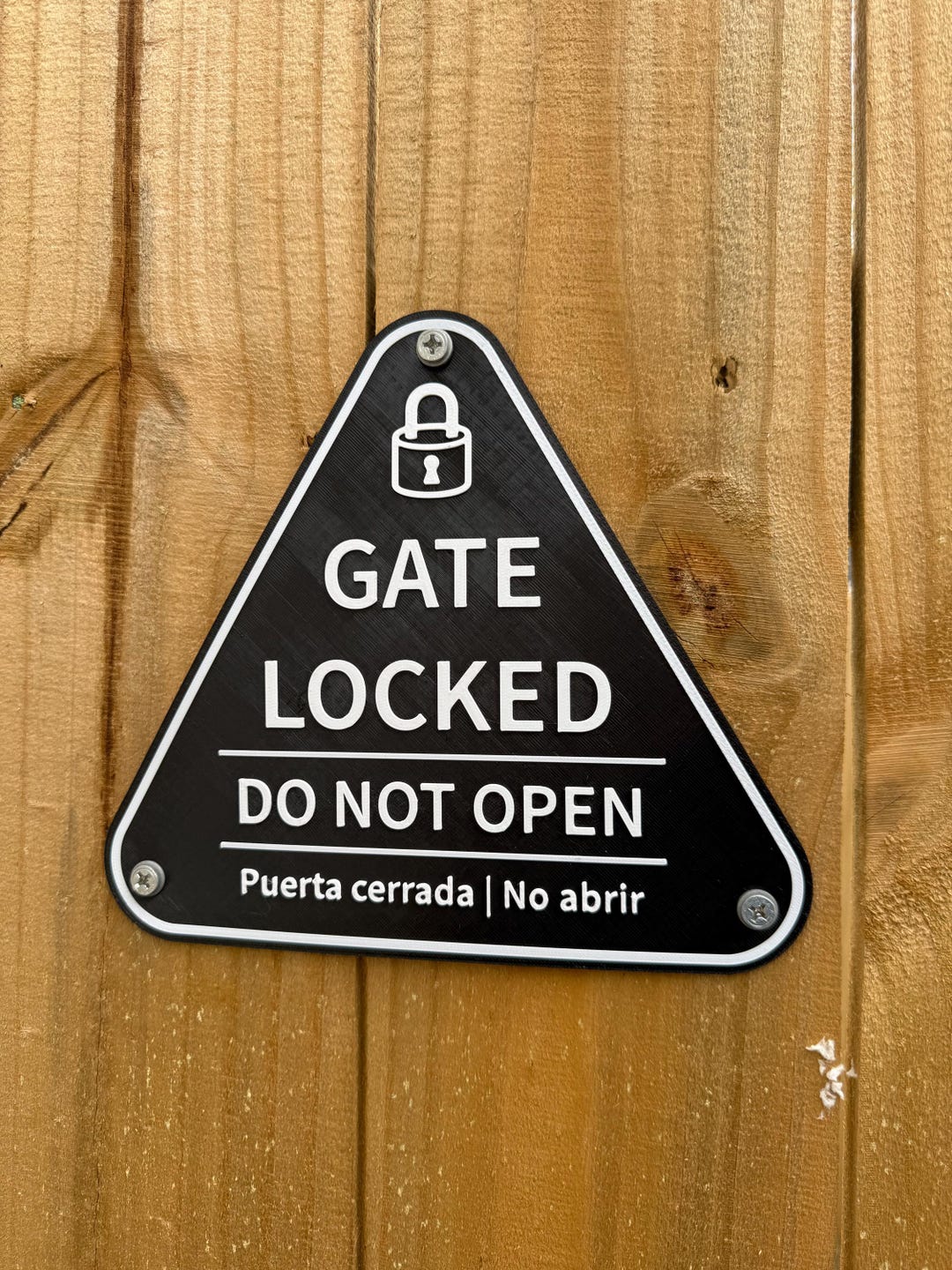 Gate Locked Do Not Open Sign 9x9 Weather-resistant PETG Outdoor Sign ...