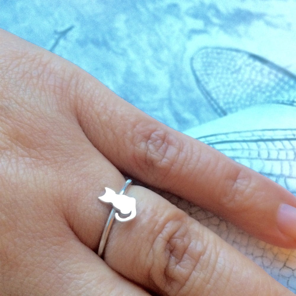 Pet Gift Cat Ring Cat Memorial Ring Sterling Silver | Etsy