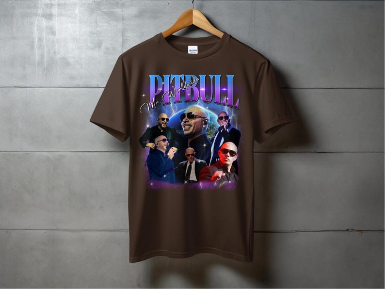 Pitbull Mr.worlwide Vintage Fan Merch, Homage 90's Rap Concert Bootleg ...