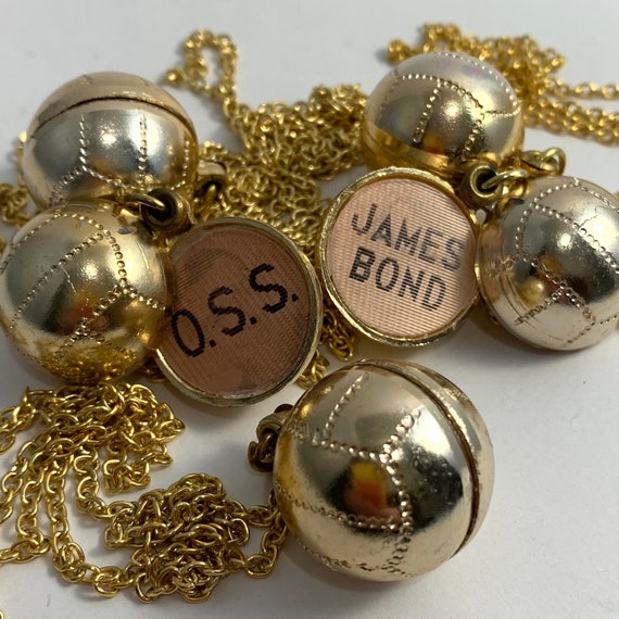 1960s gold tone football Sean Connery James Bond OSS … - Gem