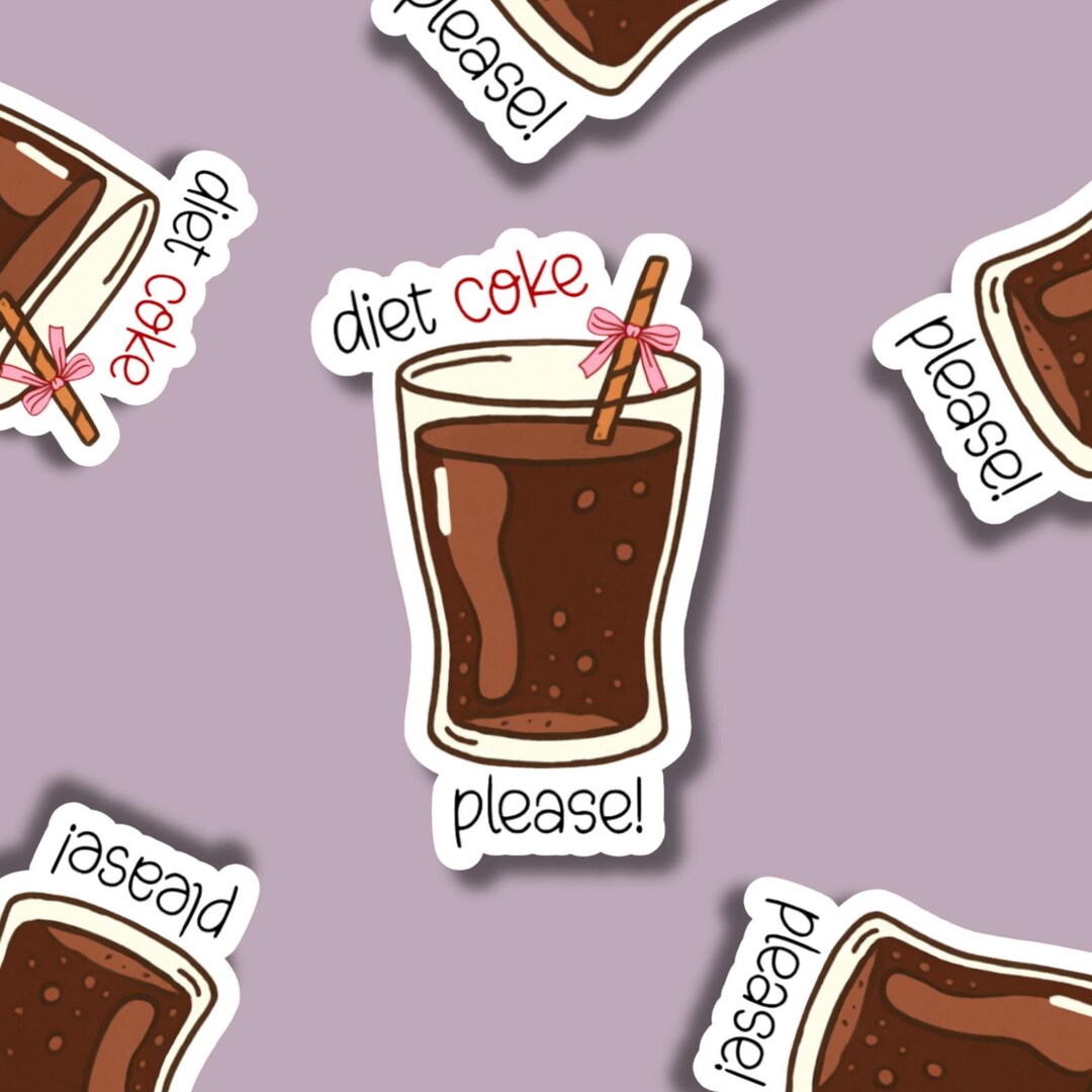 Diet Coke Please Sticker | Vintage Americana | Coquette | Vinyl Decal ...