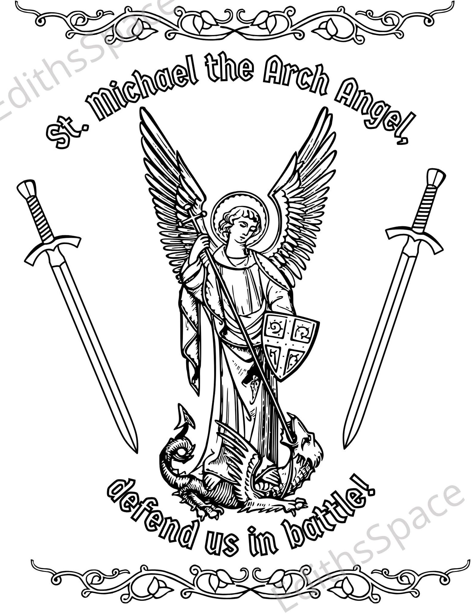 Catholic Coloring Pages With Prayers - Etsy