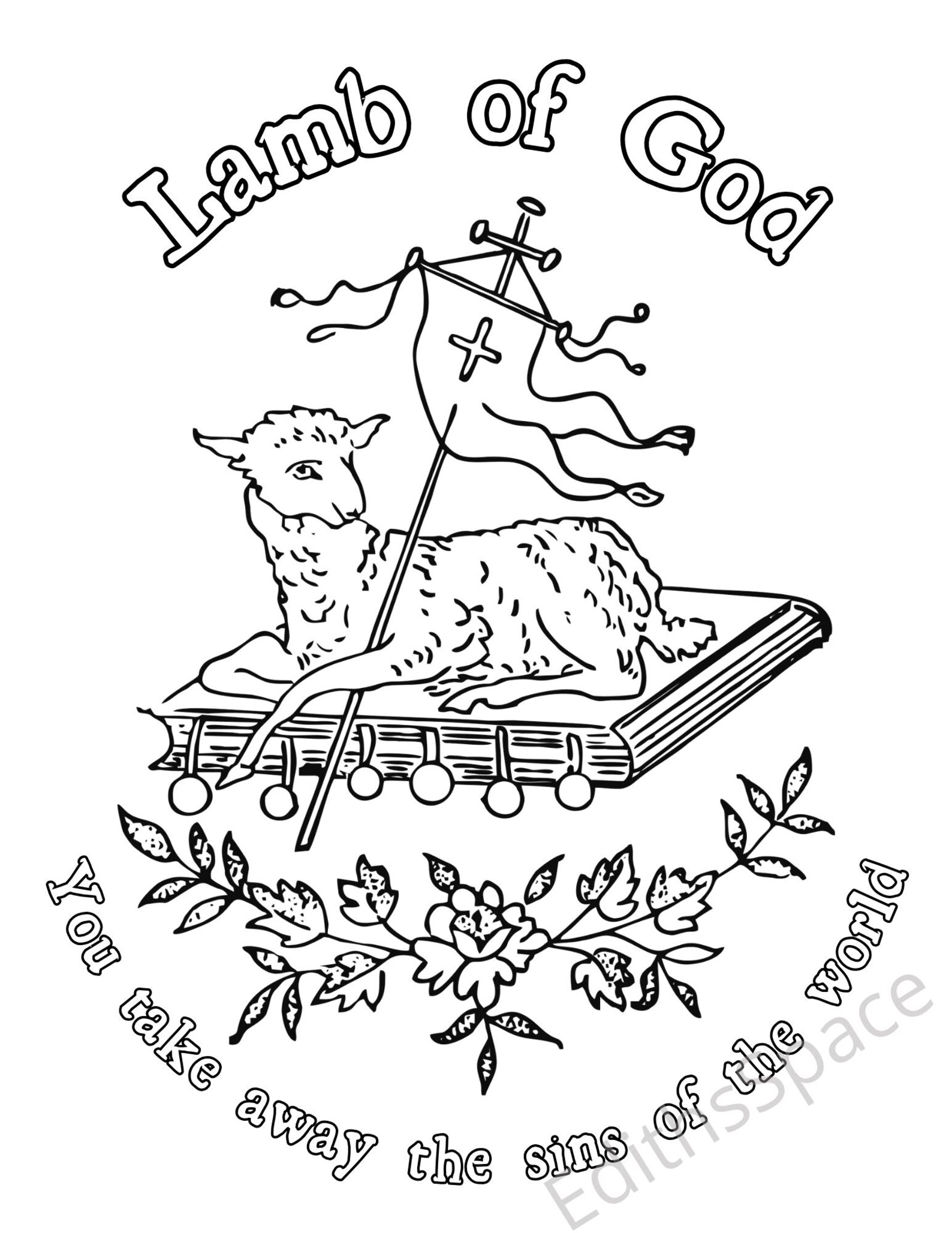 Catholic Coloring Pages With Prayers - Etsy