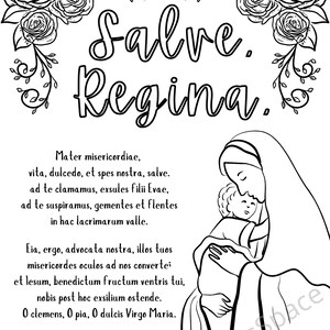Catholic Coloring Pages With Prayers - Etsy