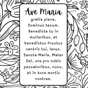 Catholic Coloring Pages With Prayers - Etsy