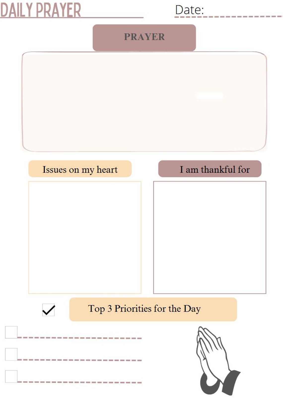 Daily Prayer and SOAP Bible Study Method - Etsy