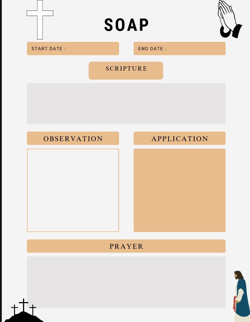 Daily Prayer and SOAP Bible Study Method - Etsy