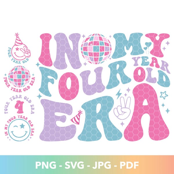 Four Year Old Svg - Etsy