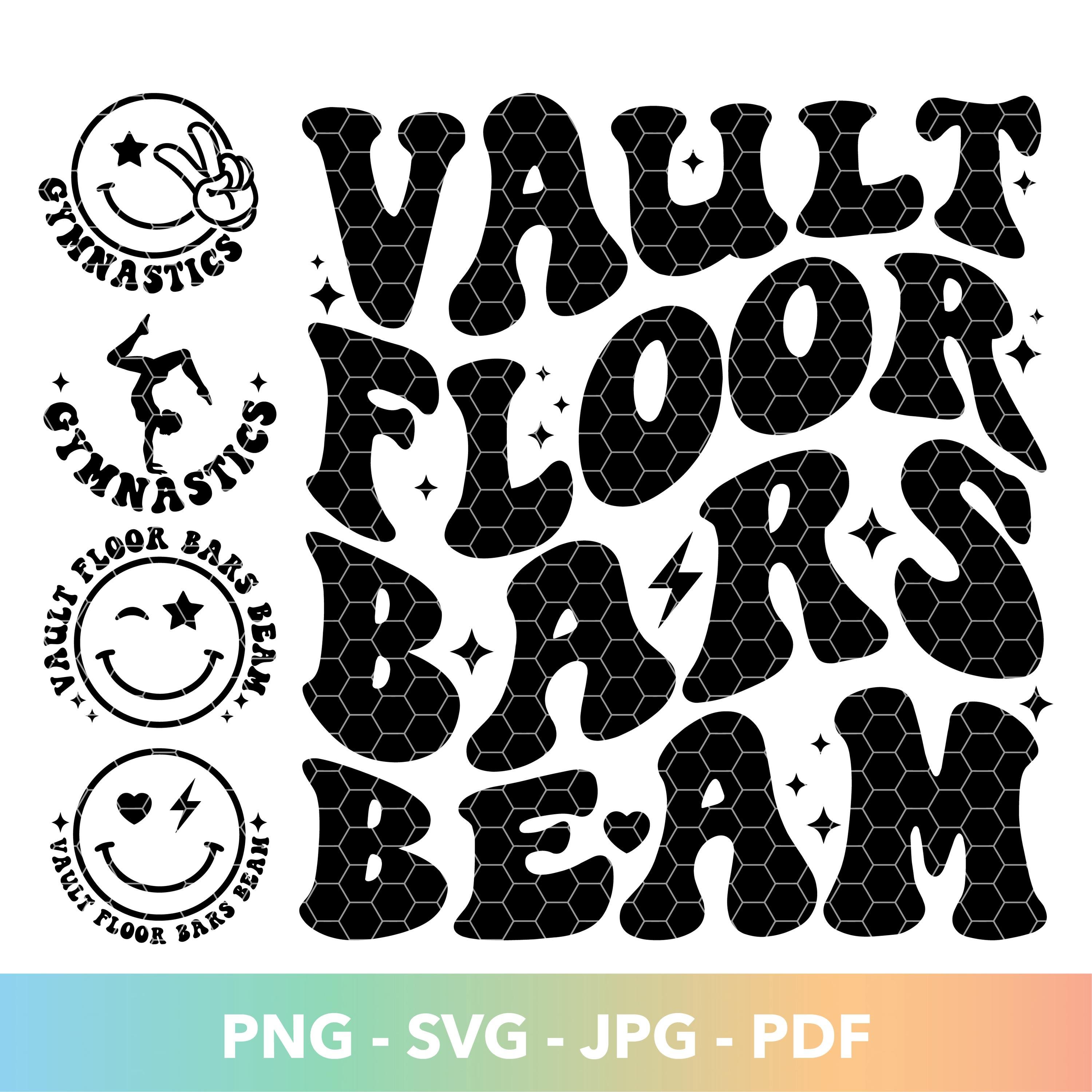 Vault Floor Bars Beam SVG PNG, Vault Floor Bars Beam SVG, Gymnastics ...
