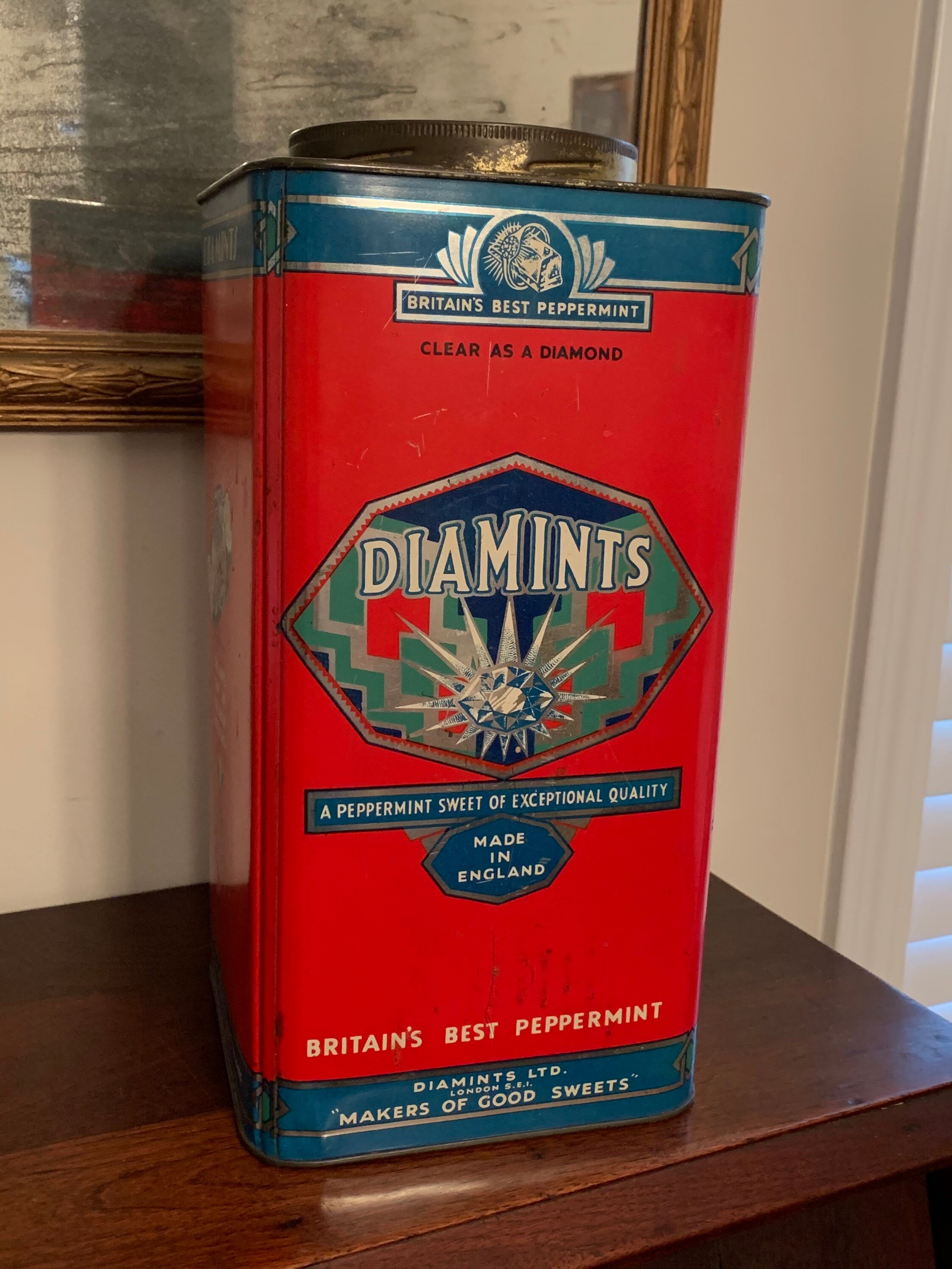 Vintage Diamints Peppermint Tin 8lb Britains Best Peppermint Vintage Tin Diamints Ltd London