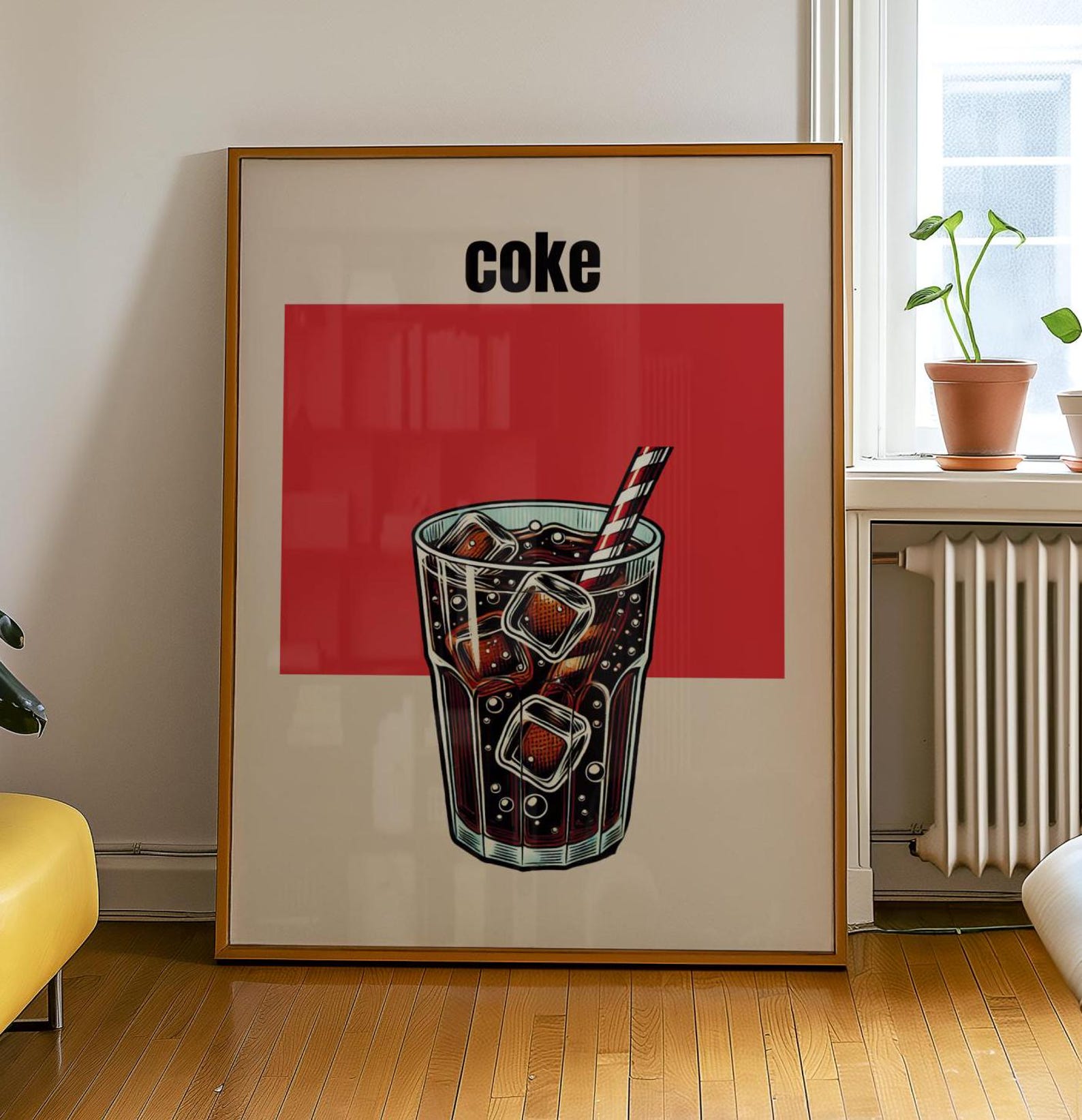 Vintage Coca Cola Wall Art, Retro Coke Poster, Classic Cola Print, Pop ...