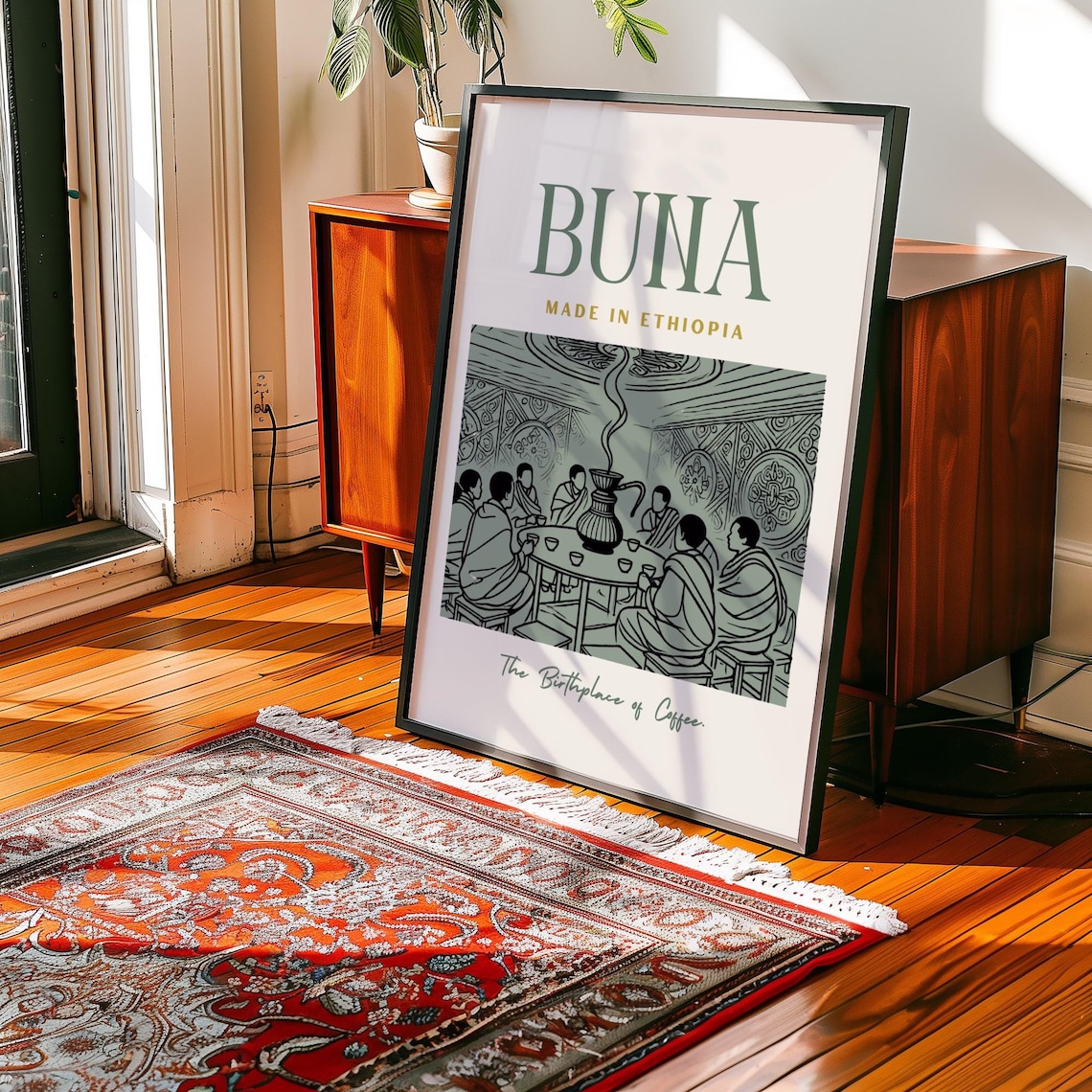 Ethiopian Coffee, Buna Coffee, Digital Print, Buna Wall Art, African Culture Art, Coffee Lover ...