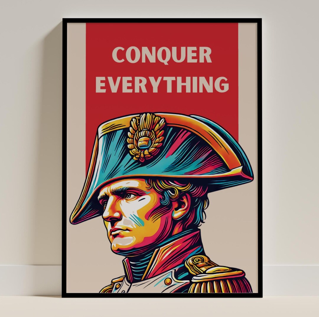 Napoleon Bonaparte Wall Art, Motivational Wall Art Print, Office ...
