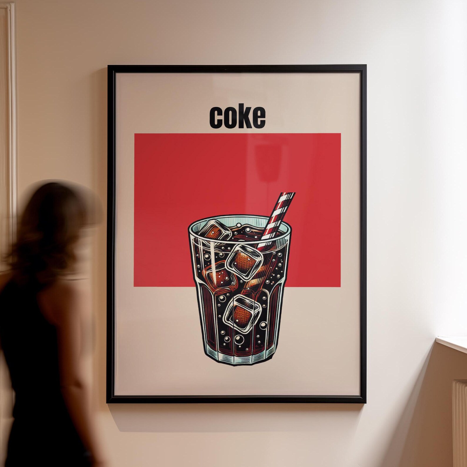 Vintage Coca Cola Wall Art, Retro Coke Poster, Classic Cola Print, Pop ...