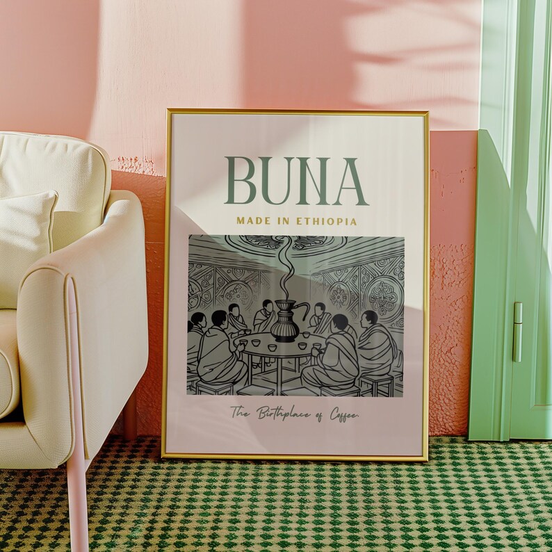 Ethiopian Coffee, Buna Coffee, Digital Print, Buna Wall Art, African ...