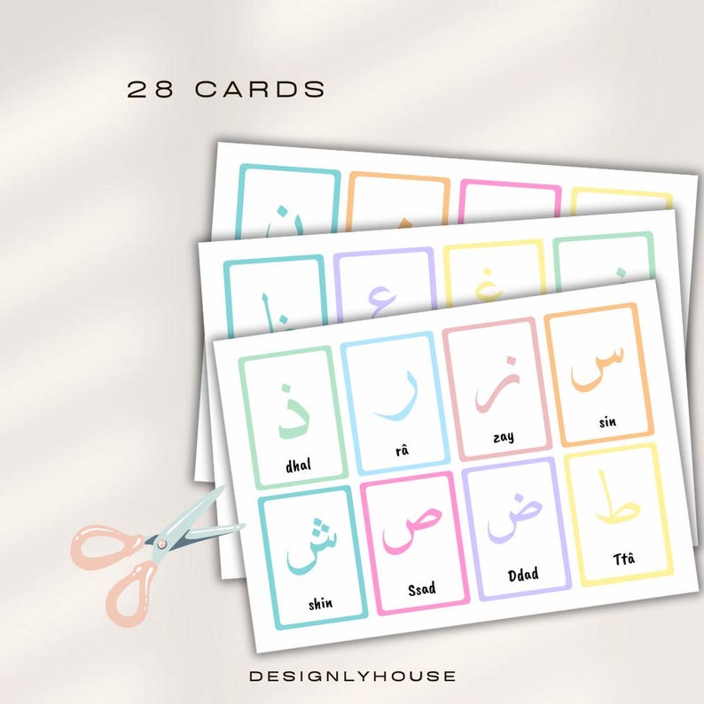 Arabic Alphabet Flashcards, Arabic Alphabet for Kids, Arabic Learning ...