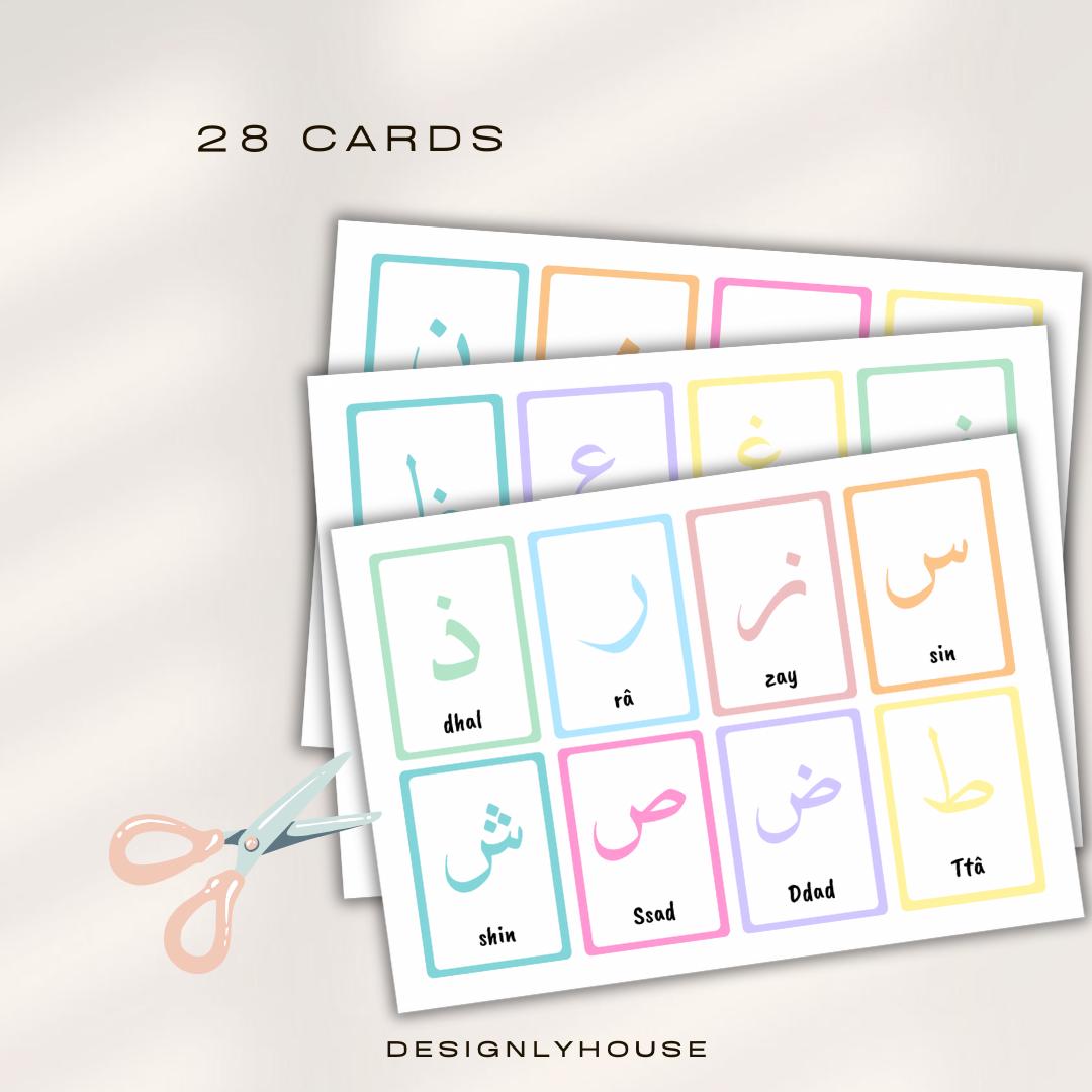 Arabic Alphabet Flashcards, Arabic Alphabet for Kids, Arabic Learning ...