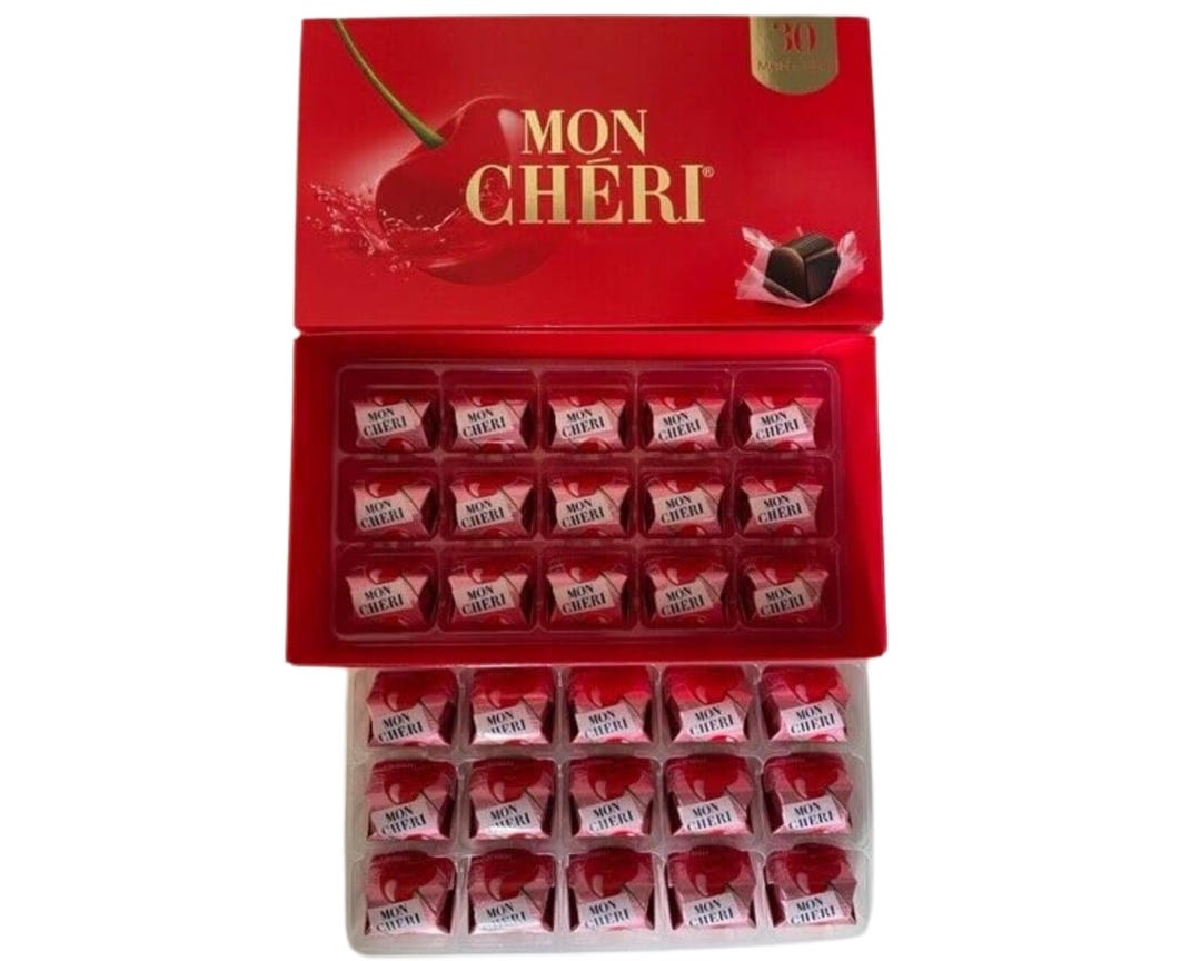 Mon Cheri Chocolates Ferrero 30 Cherry Liqueur Candy 315g Christmas ...