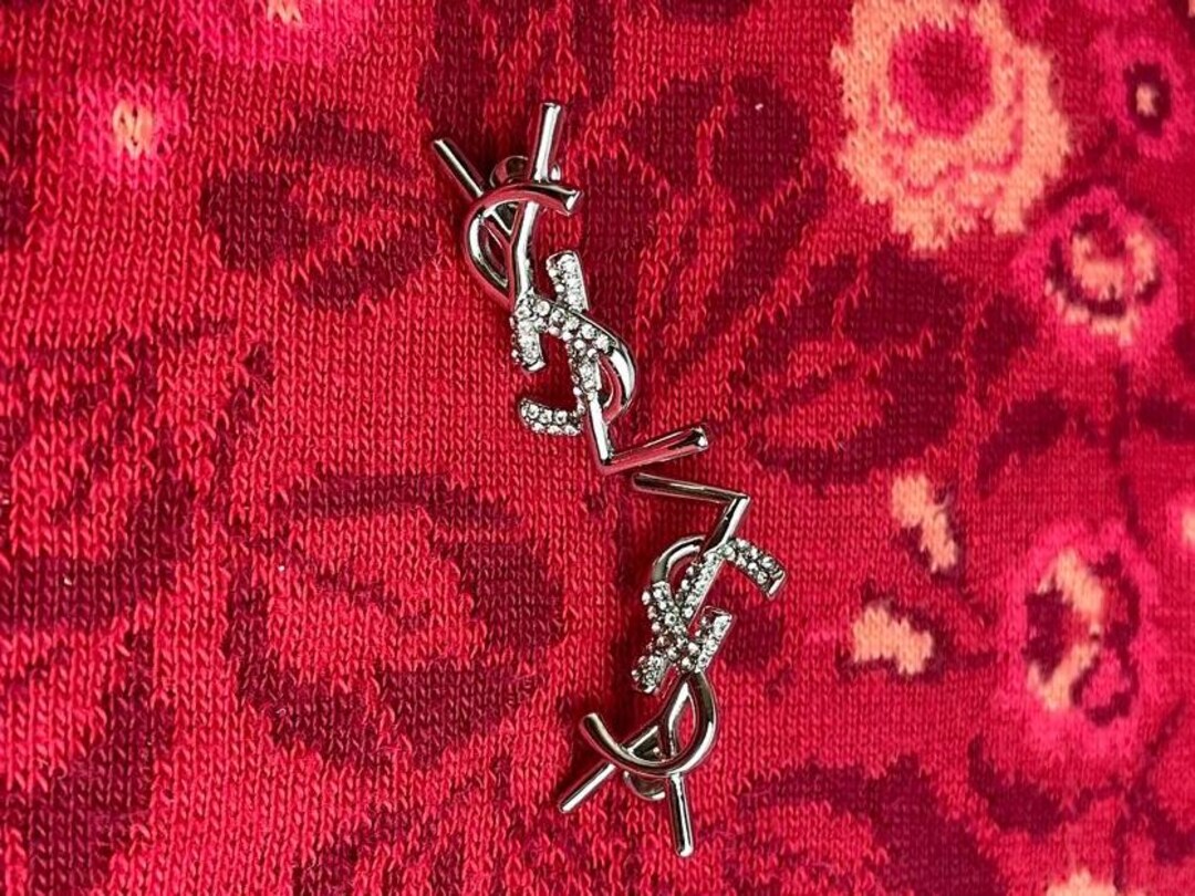 Yves Saint Laurent YSL Silver Monogram - Etsy