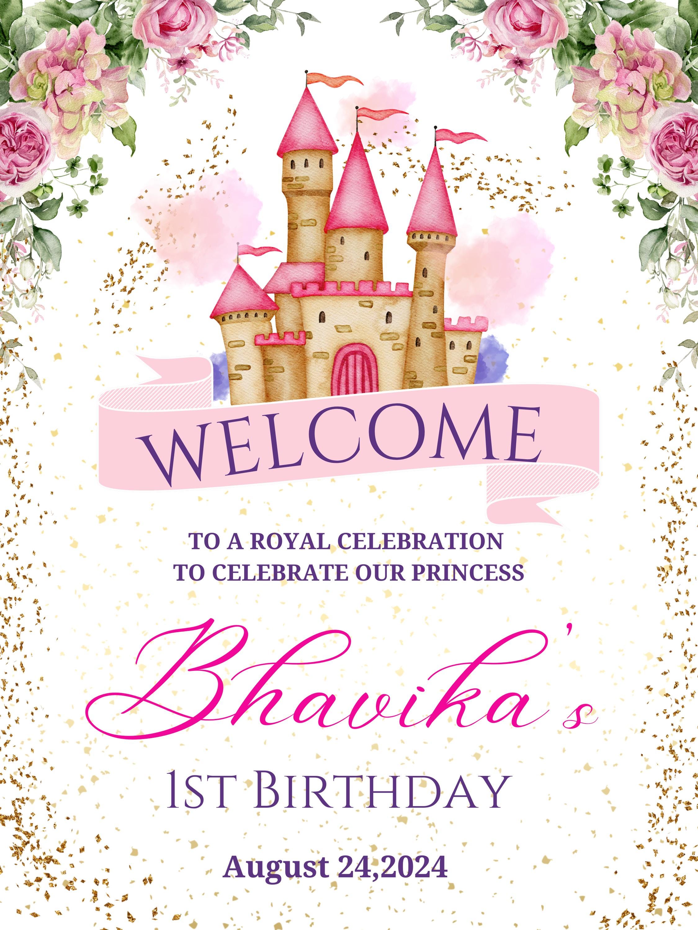 Princess Theme Welcome Sign Board - Etsy