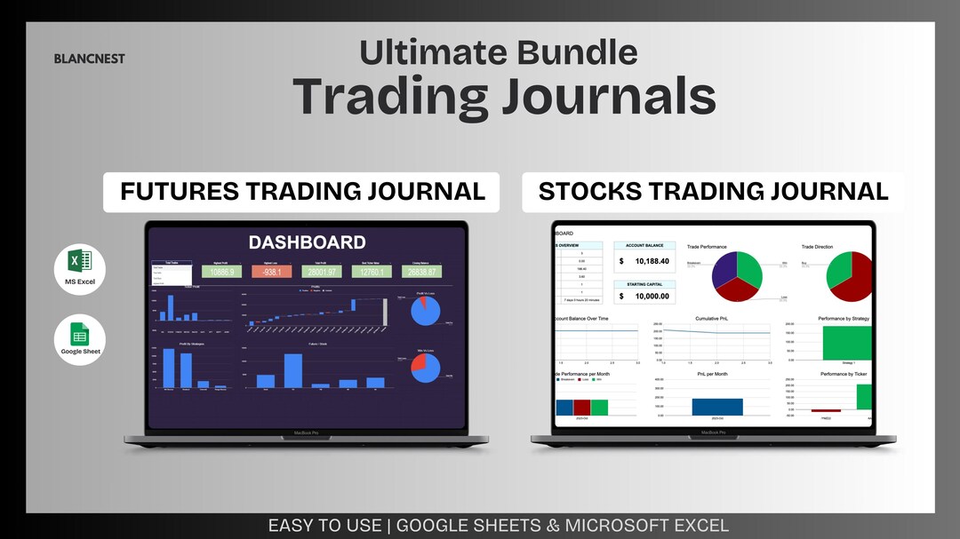 Trading Journals Stocks and Futures | Bundle Trading Journal: Stocks ...