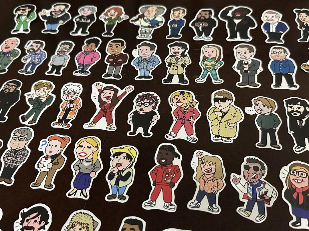 Taskmaster Glossy Stickers (series 1-10) - Etsy