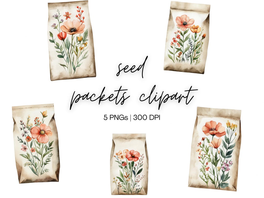 Seed Packet Clipart | Vintage Seed Packet, Flower Seed Packets, Garden ...
