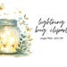 Lightning Bug Clipart | Firefly Jar Clipart, Summer Clipart, Watercolor ...