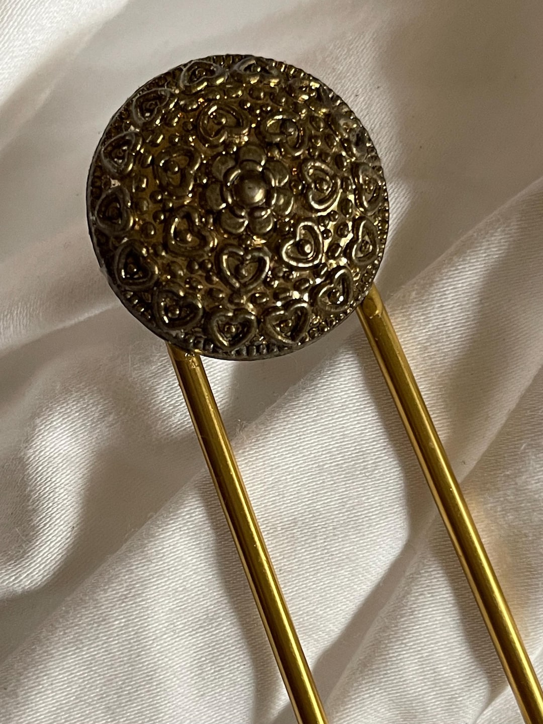 Hair Pin Stick for Buns Gold With Beautiful Mandala Carved Design, Gold ...