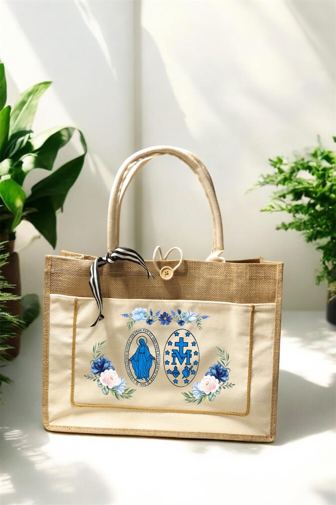 Miraculous Medal Bag, Virgin Mary Tote Bag, Our Lady of the Miraculous ...