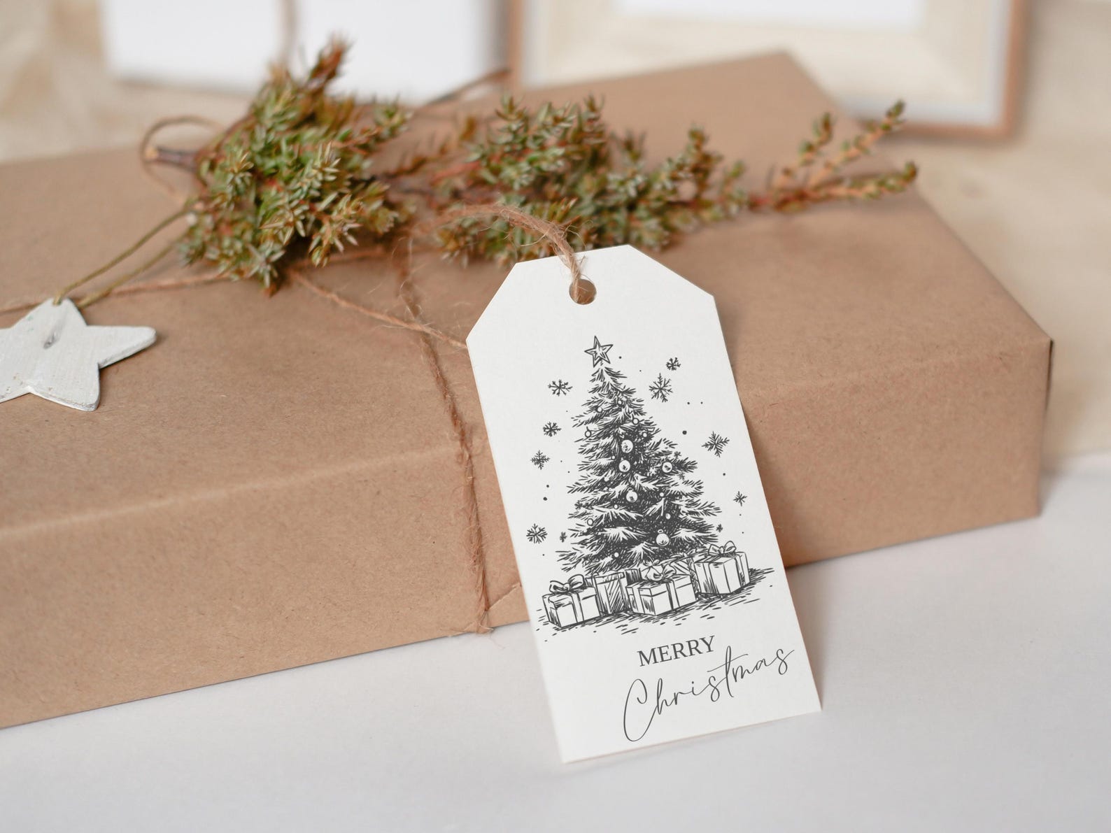 Editable Christmas Card Gift Tags, Printable Holiday Gift Tag, Instant ...