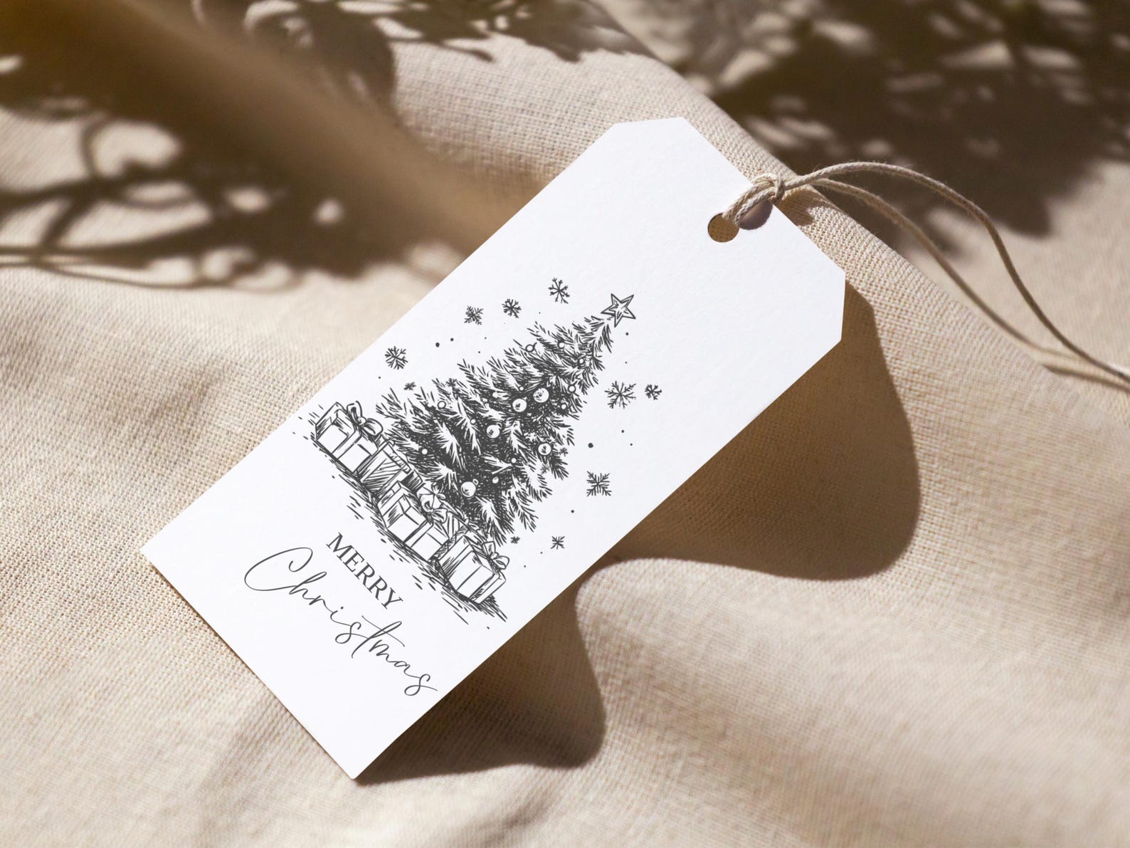 Editable Christmas Card Gift Tags, Printable Holiday Gift Tag, Instant ...